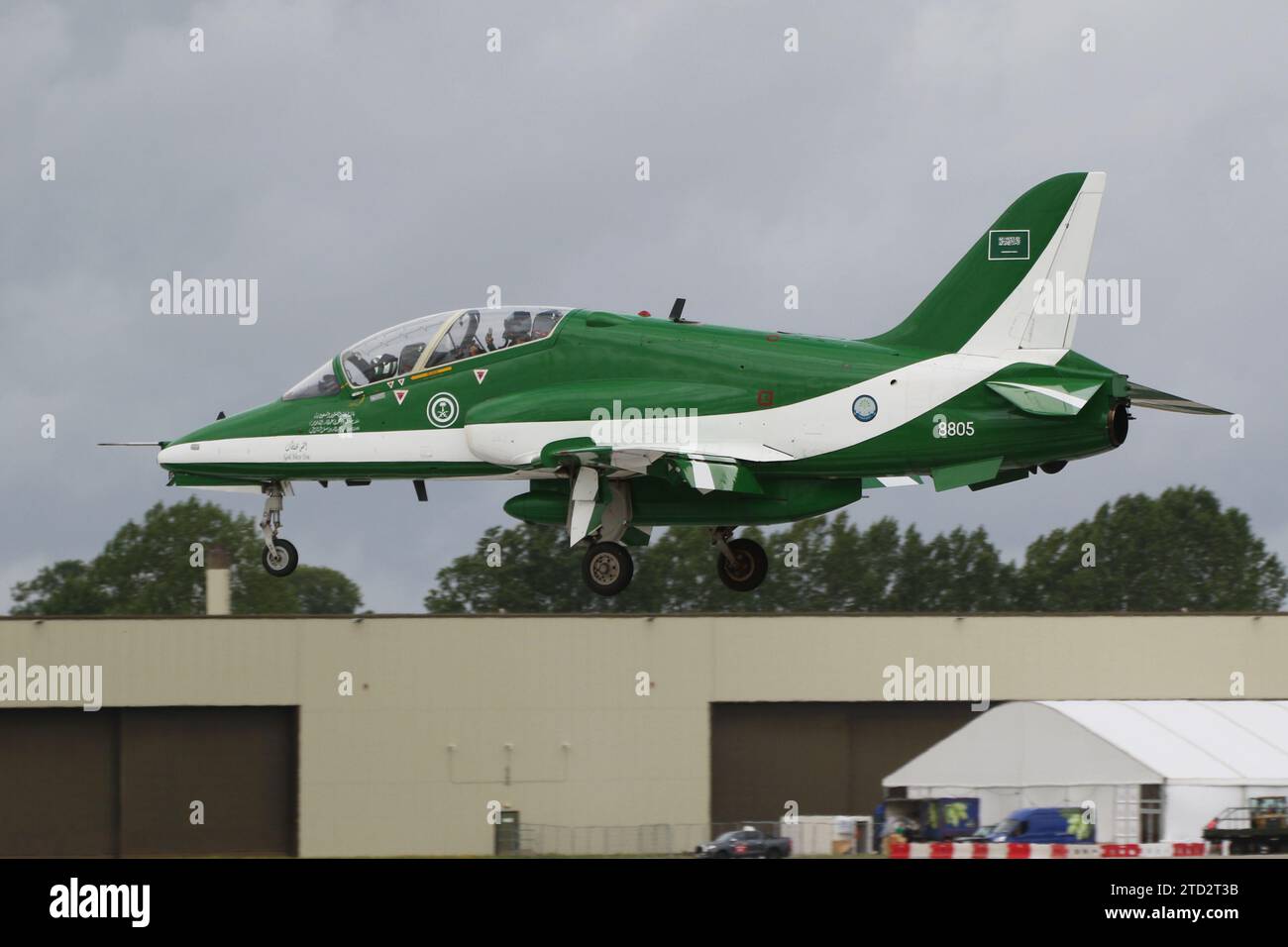 8805, a BAe Hawk 65 operated by the Saudi Hawks (or Saudi Falcons), the ...