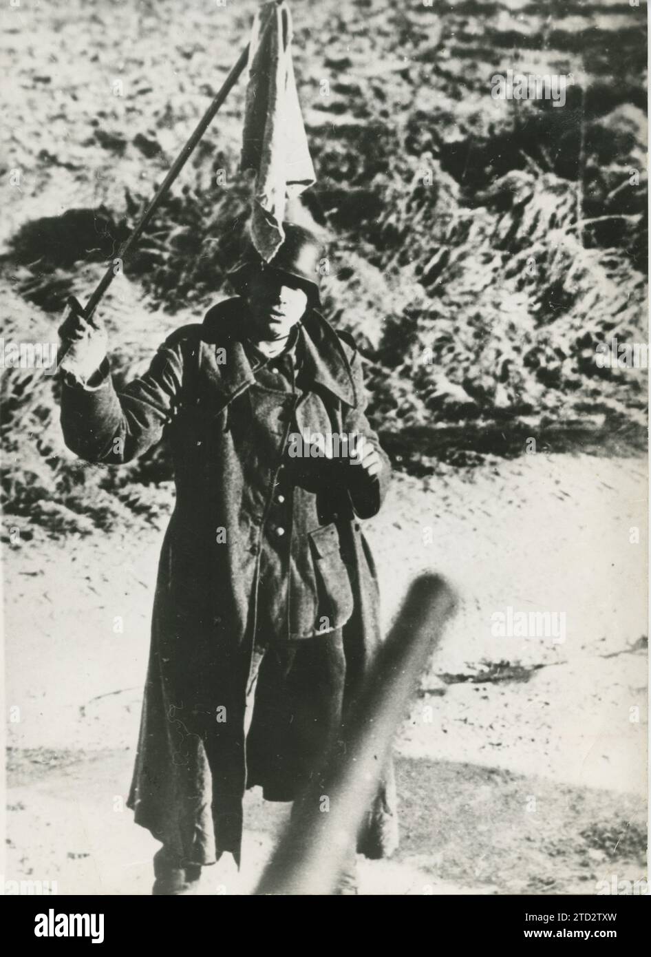 Germany, May 1945. World War II. Surrender of Germany. A German soldier ...