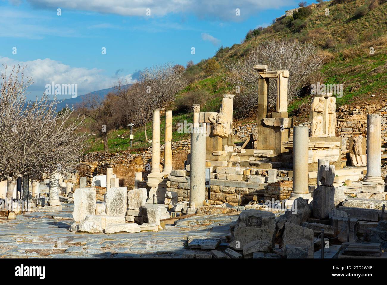 Ancient city Ephesus. Hydreion, ancient architectural structures. Most ...