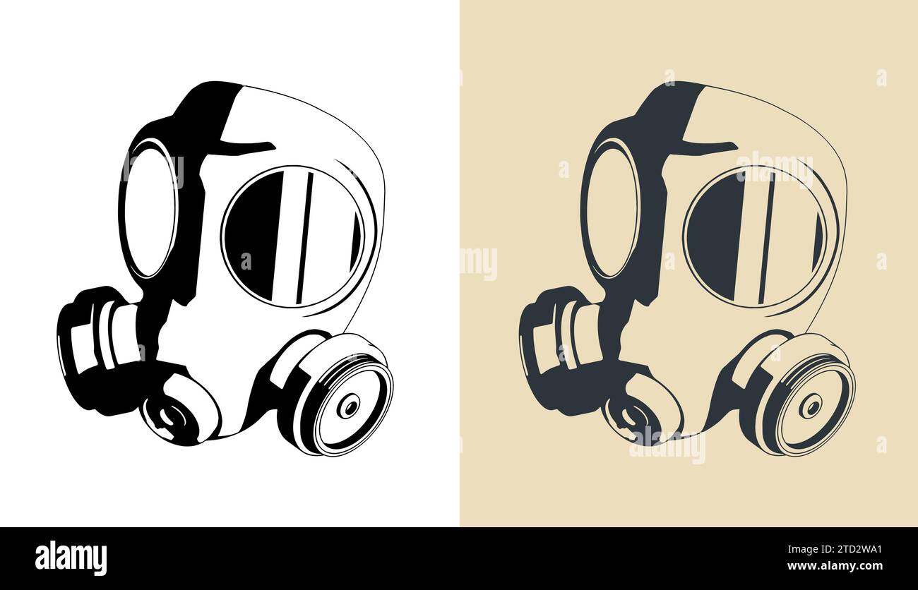 Stylized vector illustration of a gas mask Stock Vector Image & Art - Alamy