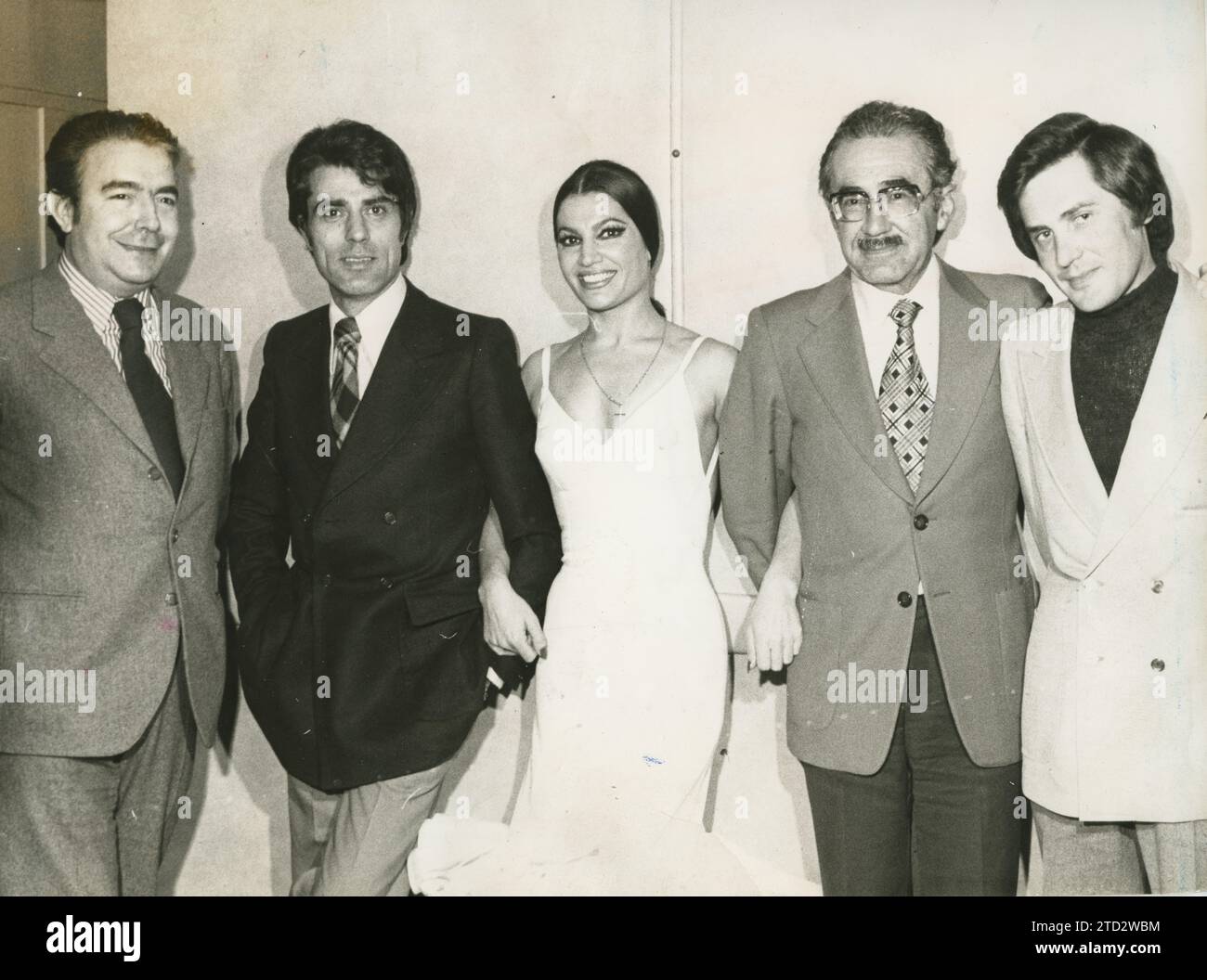 August 1975. Jesús Hermida, Pedro Wender, María Albaicín and José ...