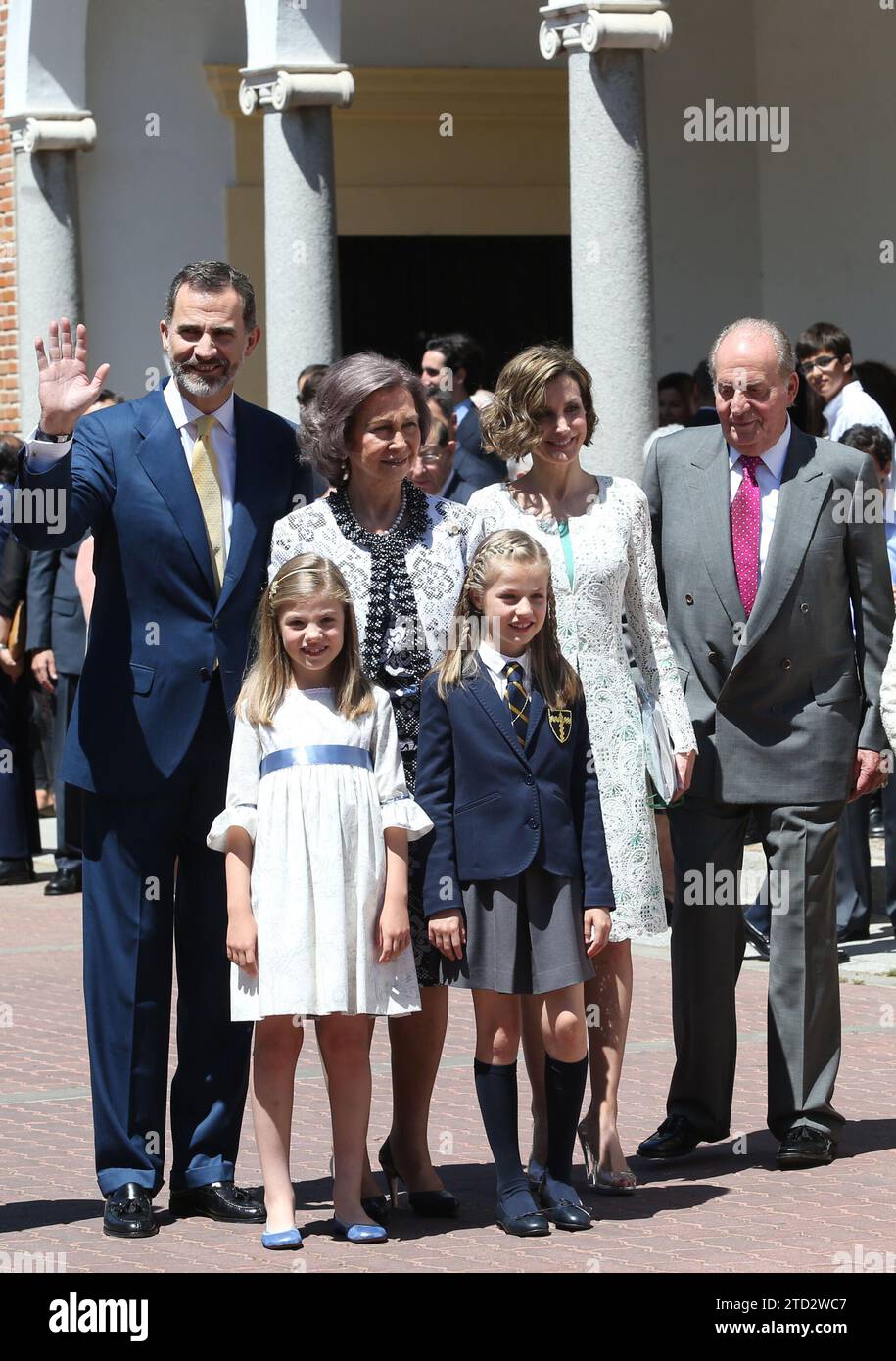 Madrid, 05/20/2015. Ss.Mm: the Kings at the first communion of their ...