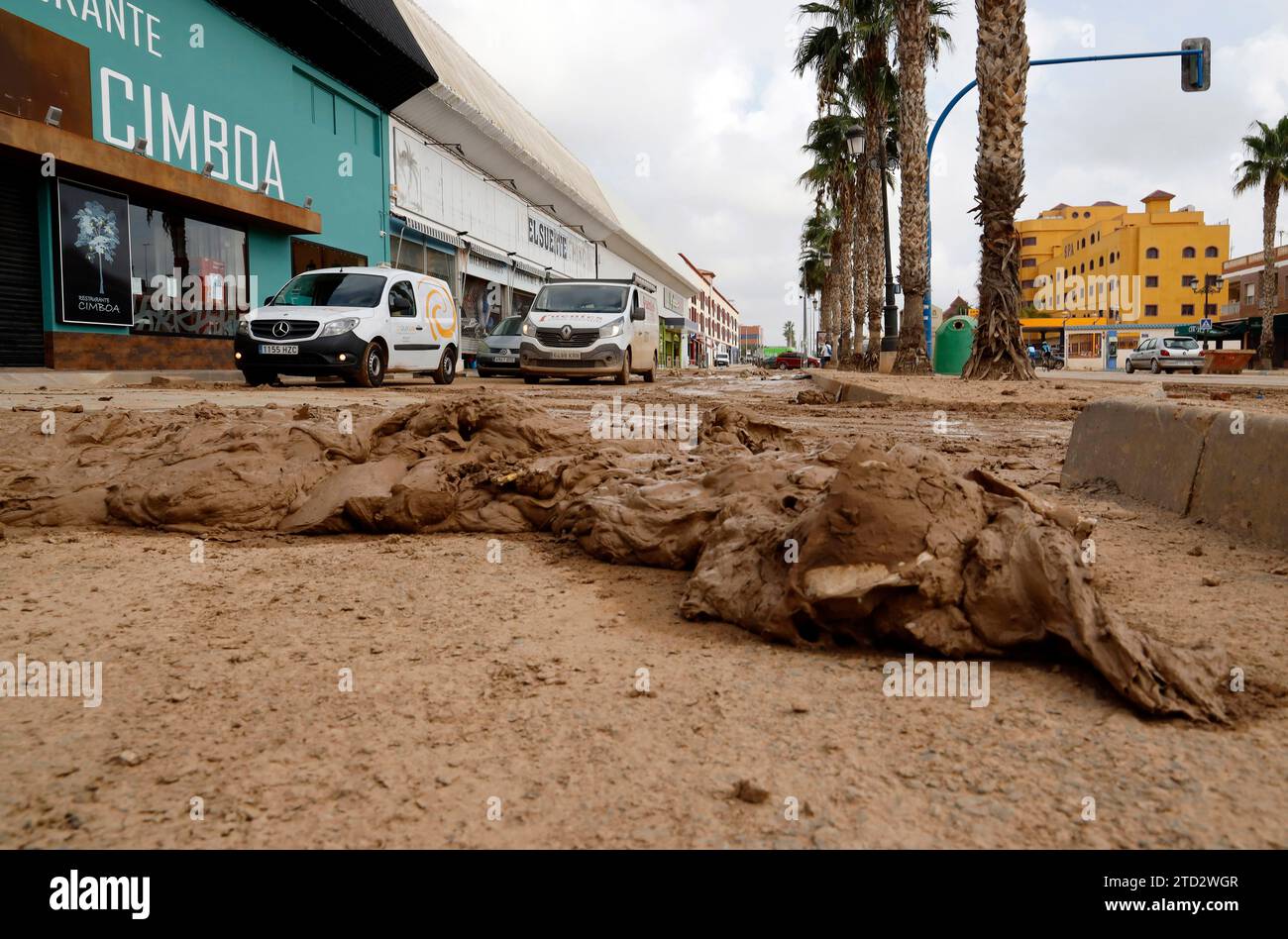 Los Alcázares (Murcia) 09/20/2019. Devastation caused by the cold drop ...