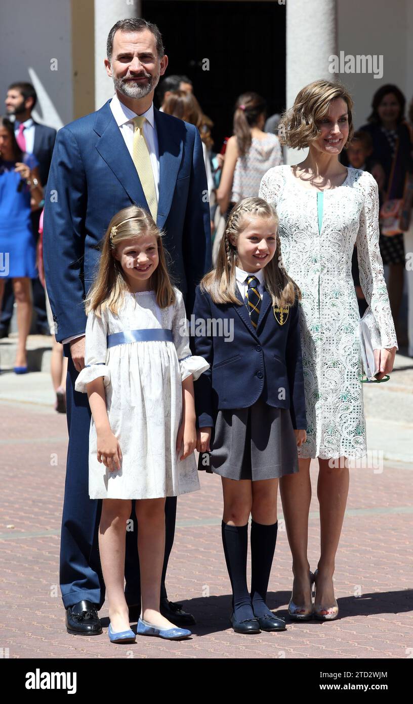 Madrid, 05/20/2015. Ss.Mm: the Kings at the first communion of their ...