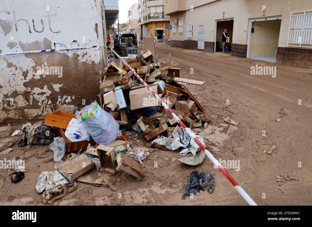 Los Alcázares (Murcia) 09/20/2019. Devastation caused by the cold drop ...
