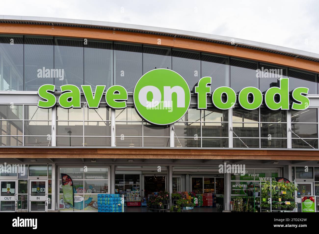 Save-On-Foods store sign on the building in Calgary, Alberta, Canada ...