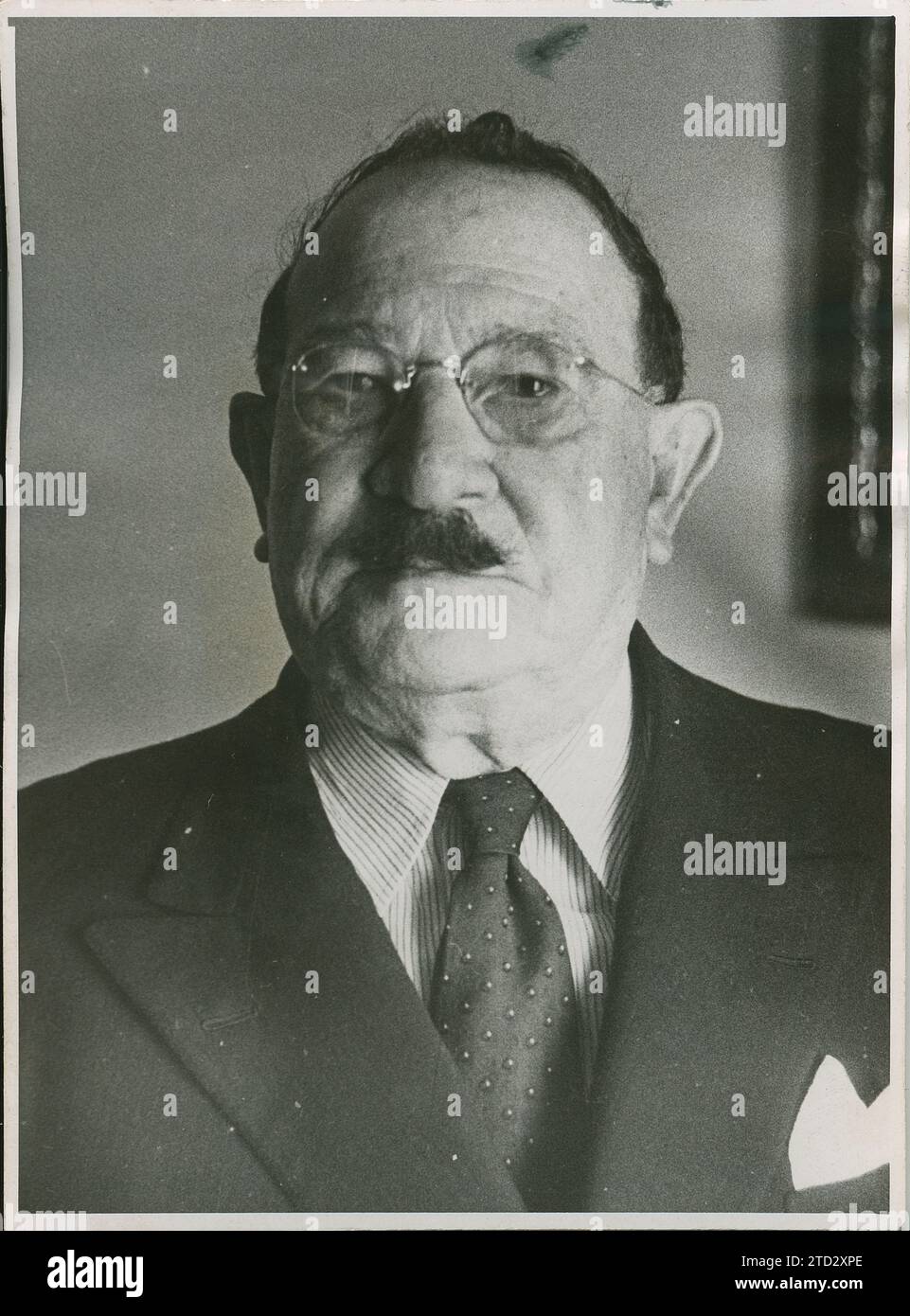 Madrid, 1948. Portrait of Elías Brache, new ambassador of the Dominican ...