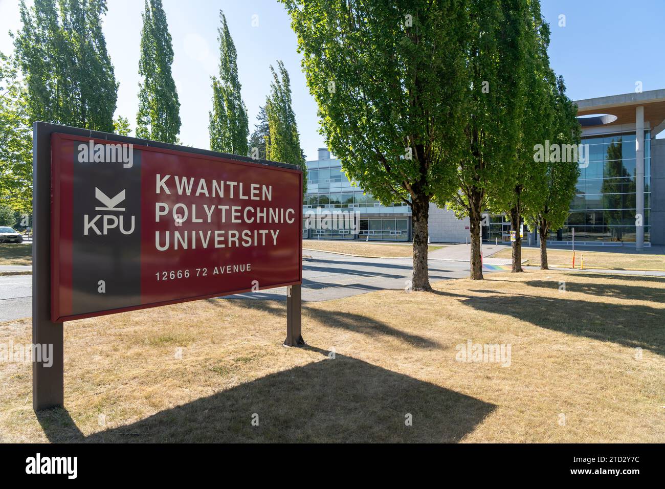 Kwantlen Polytechnic University campus in Surrey, BC, Canada, on July 9 ...