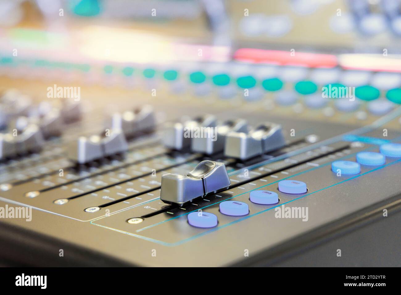 Audio system volume sound mixer equalizer control panel console Stock ...