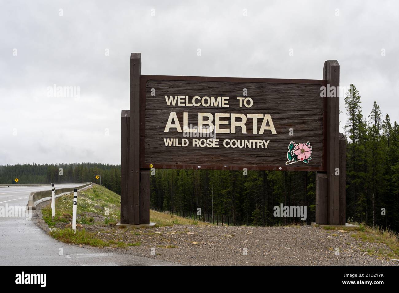 The Welcome to Alberta sign is seen in Alberta, Canada Stock Photo - Alamy