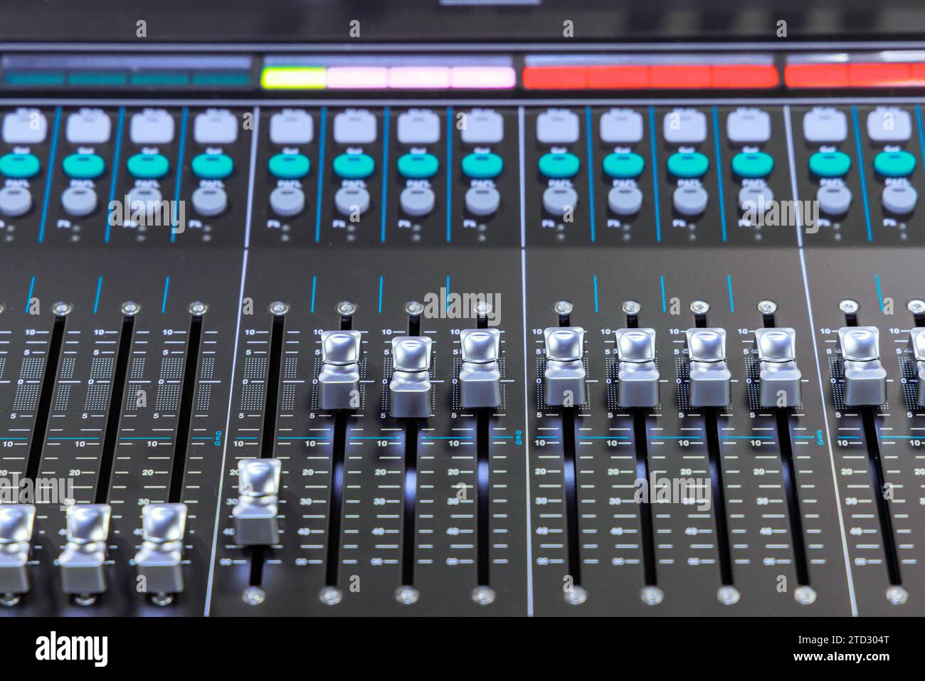 Sound mixer equalizer control panel console for audio system volume ...