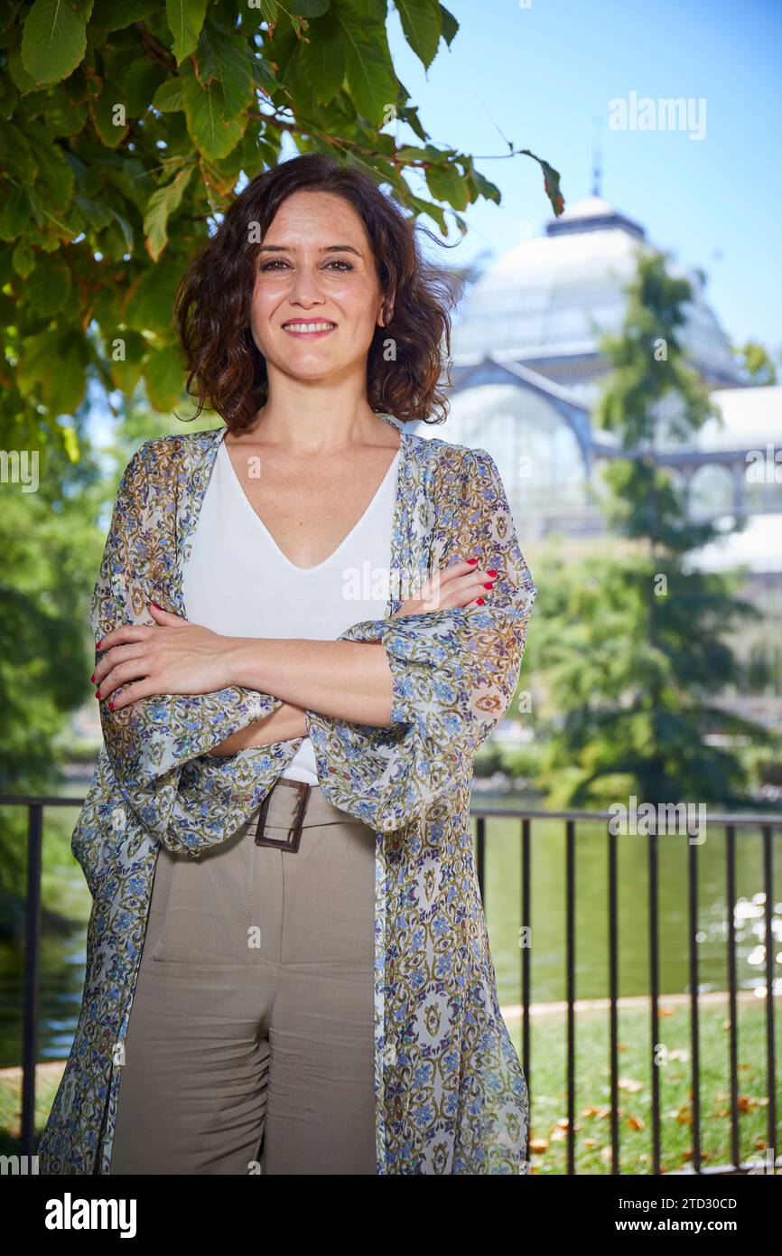Madrid, 08/16/2019. Crystal Palace in Retiro Park. Posed portraits of ...