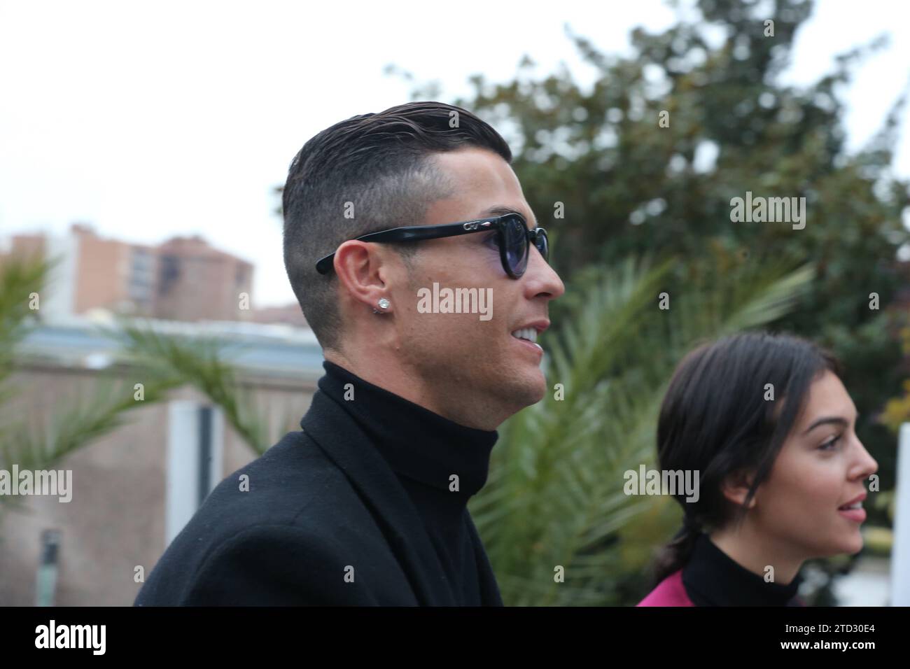 Madrid, 01/22/2019. Cristiano Ronaldo upon his arrival at the ...