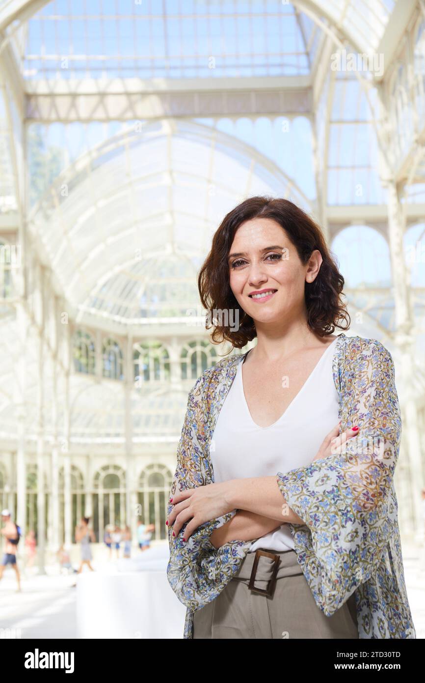 Madrid, 08/16/2019. Crystal Palace in Retiro Park. Posed portraits of ...