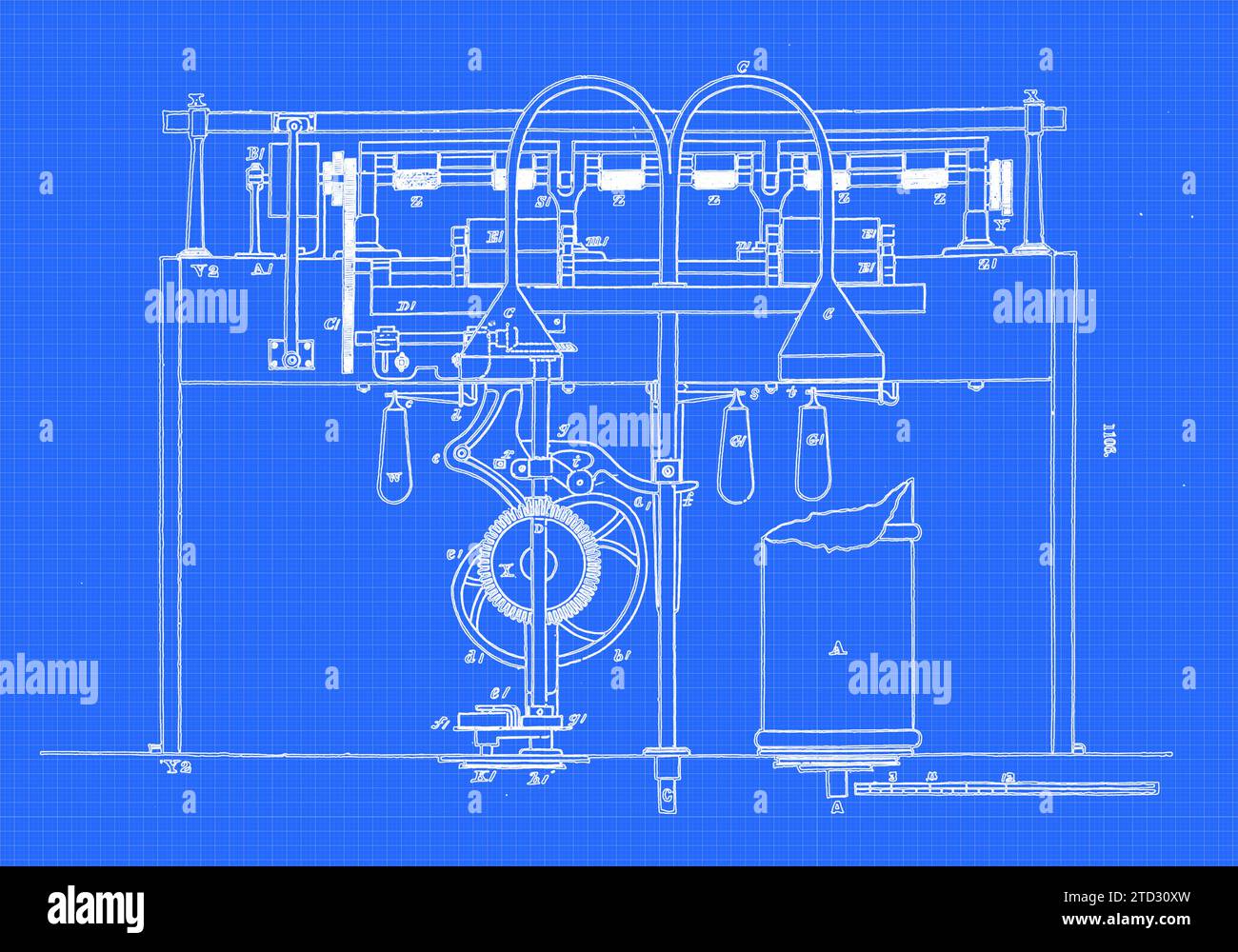 Engineering drawing of machine hi-res stock photography and images - Alamy
