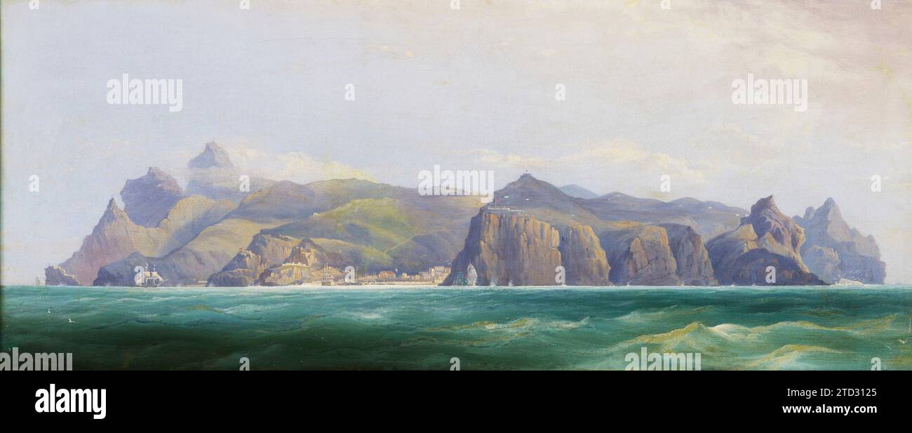The Island of St Helena, oil on canvas, by William John Huggins. Saint ...