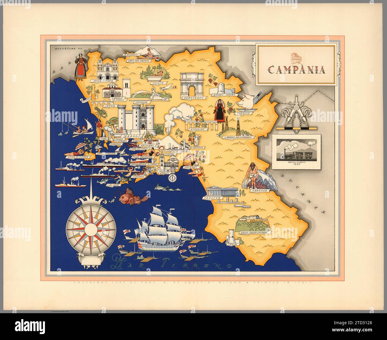 Map of campania hi-res stock photography and images - Alamy