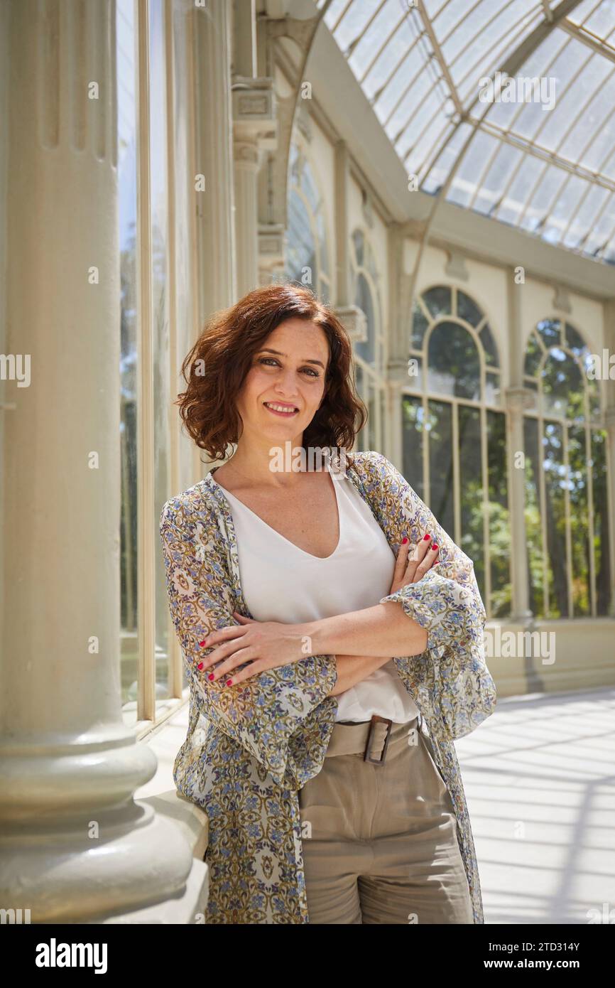 Madrid, 08/16/2019. Crystal Palace in Retiro Park. Posed portraits of ...