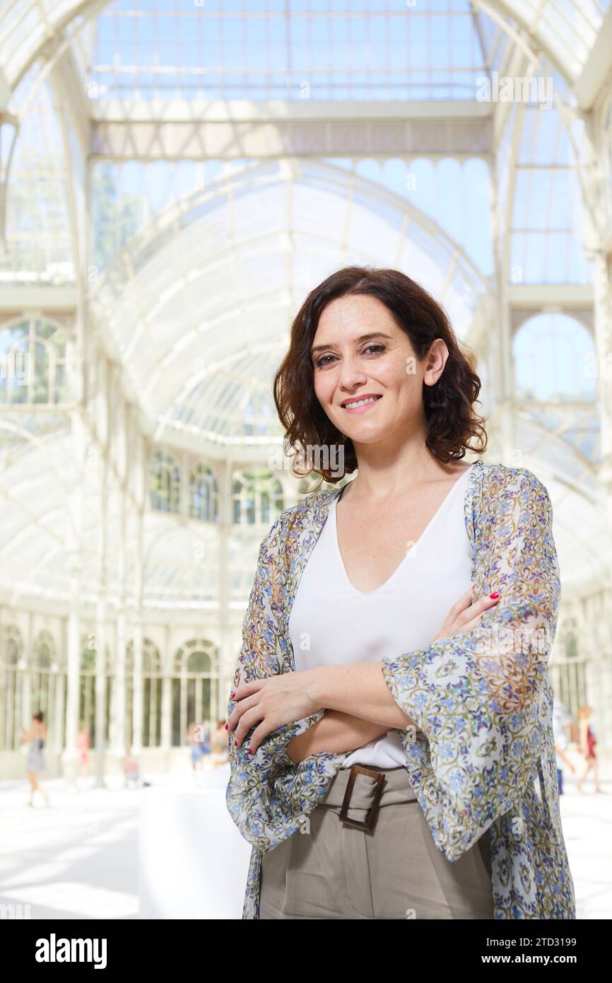 Madrid, 08/16/2019. Crystal Palace in Retiro Park. Posed portraits of ...