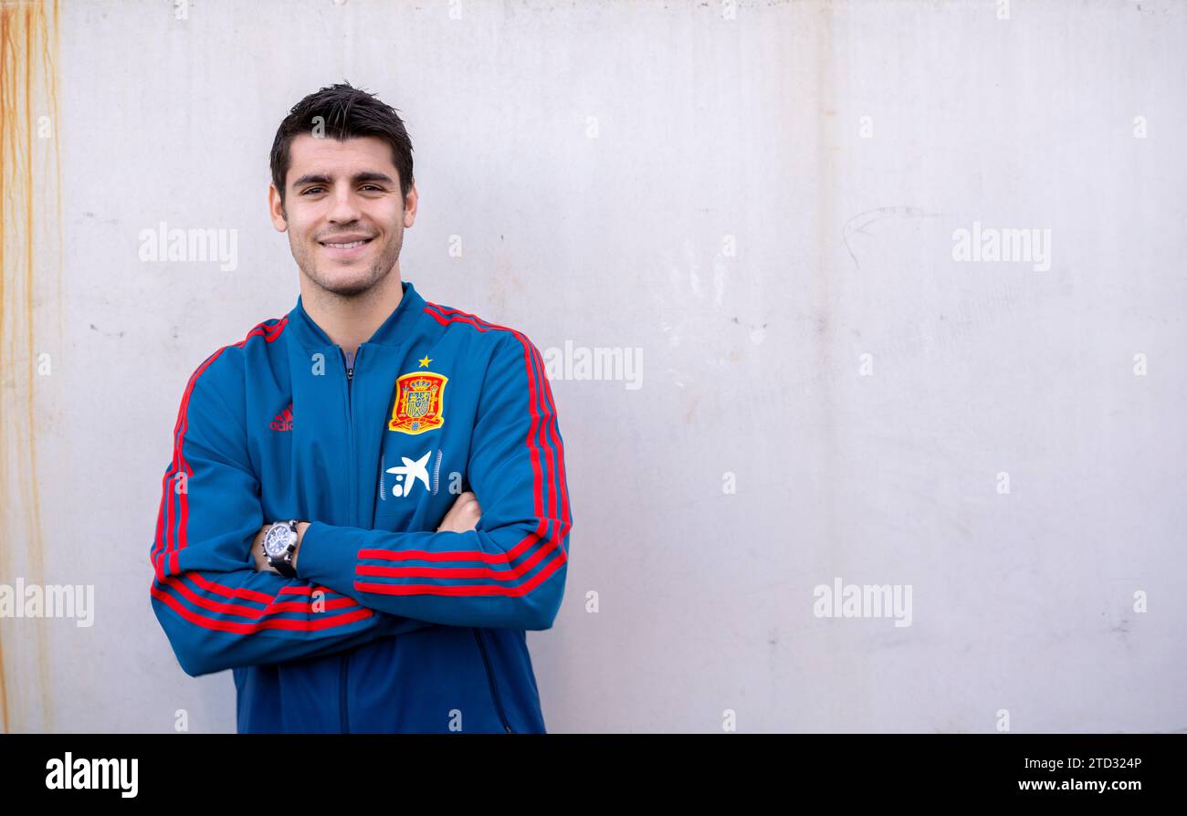 Madrid, 11/13/2018. Interview with Álvaro Morata, forward of the ...