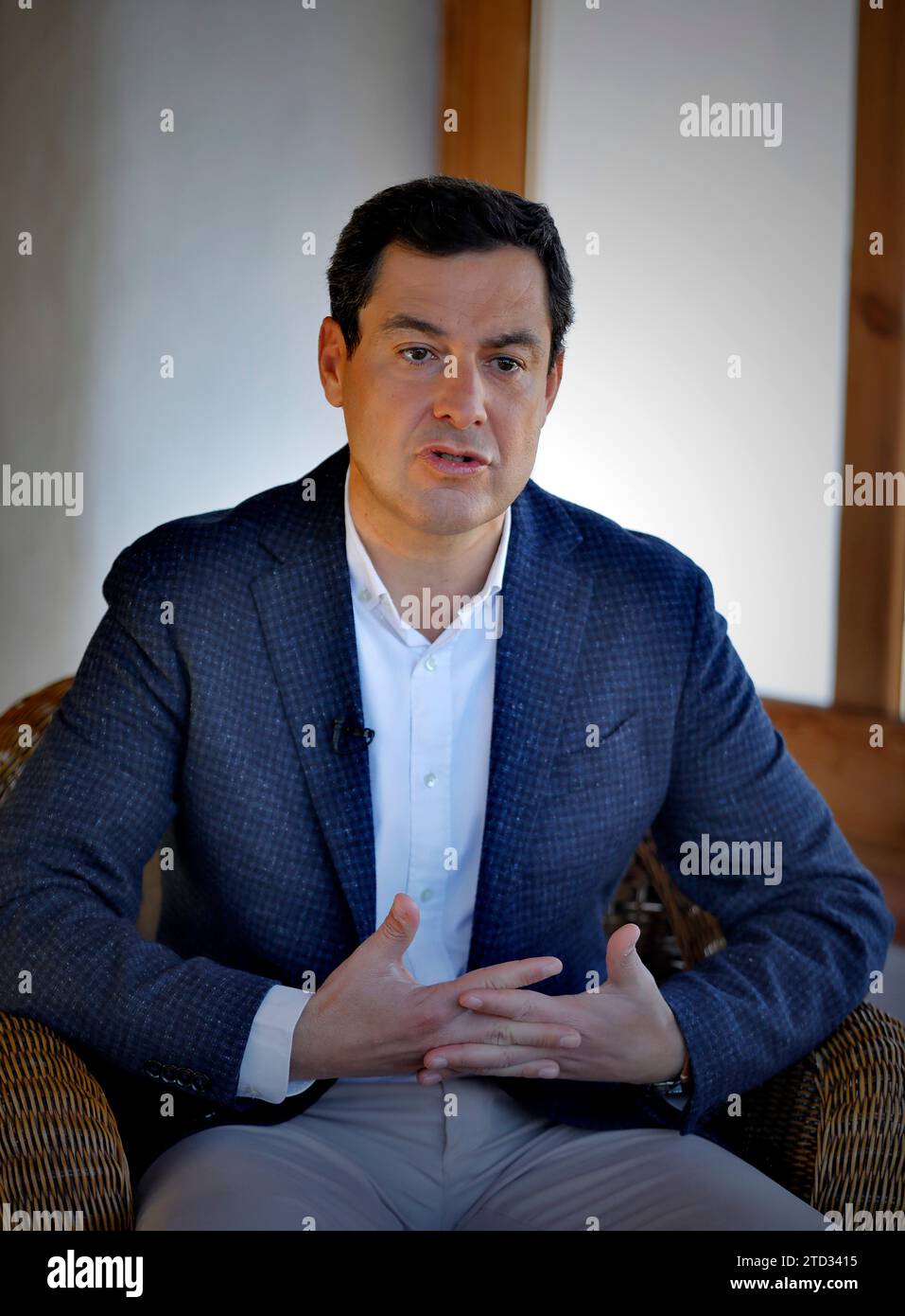 Seville, 01/11/2019. Interview with Juanma Moreno as future president of the Junta de Andalucía ...