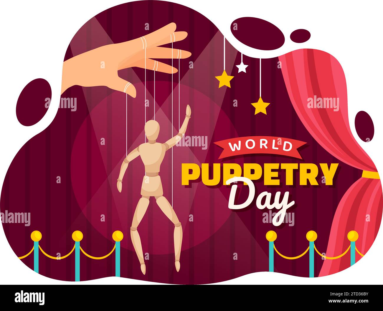 World Puppetry Day Vector Illustration on March 21 for Puppet Festivals ...