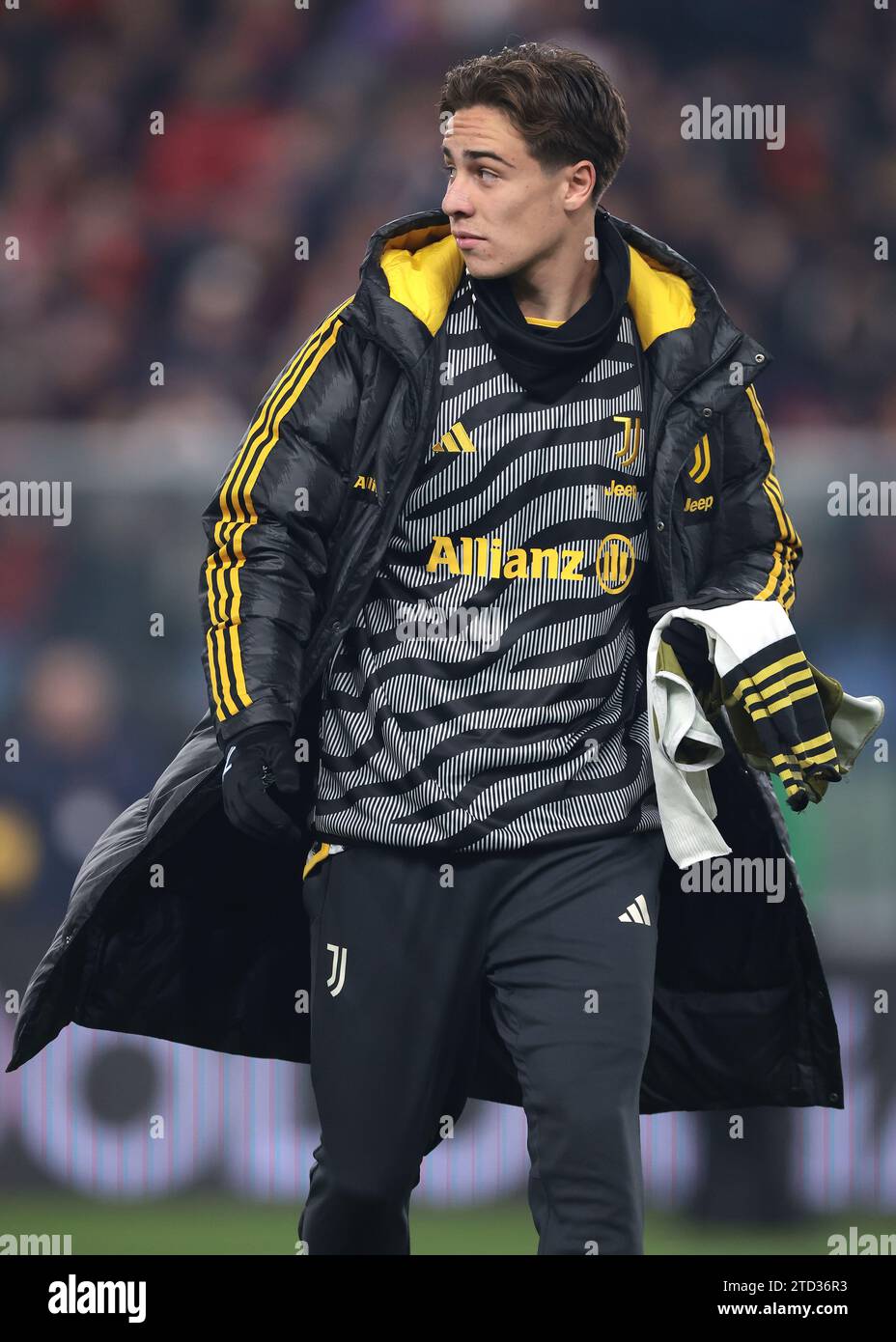 Genoa, Italy, 15th December 2023. Kenan Yildiz of Juventus makes his ...