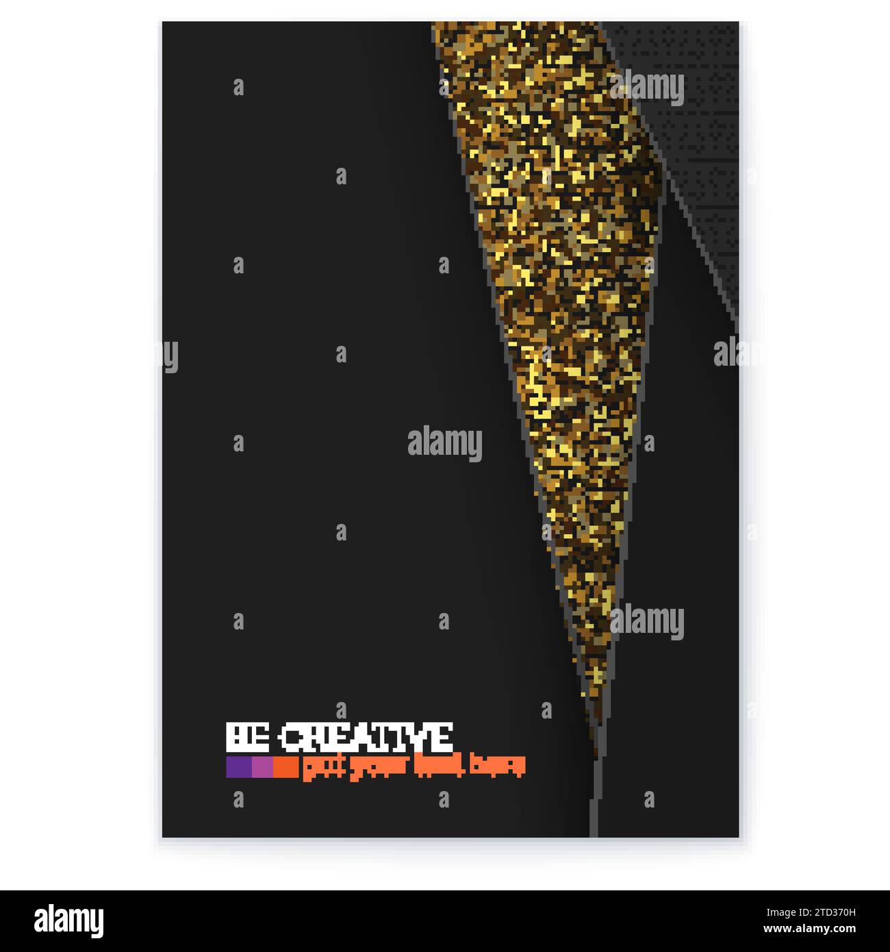 Glittering effect Golden dust on geometric shapes Poster design Layered ...