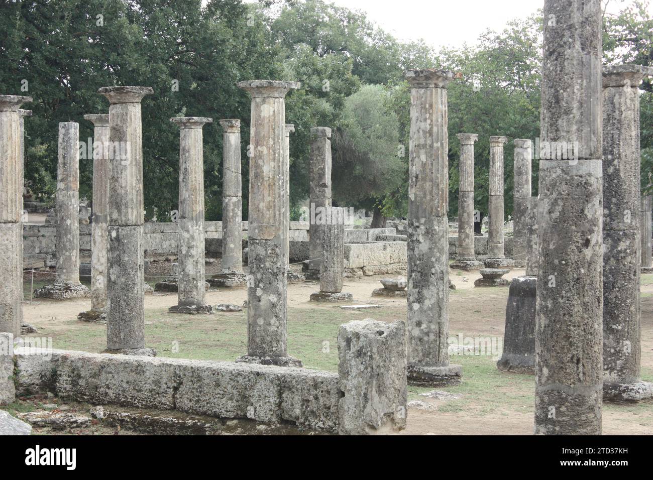 The Palaestra at ancient Olympia, Peloponnese, Greece Stock Photo - Alamy