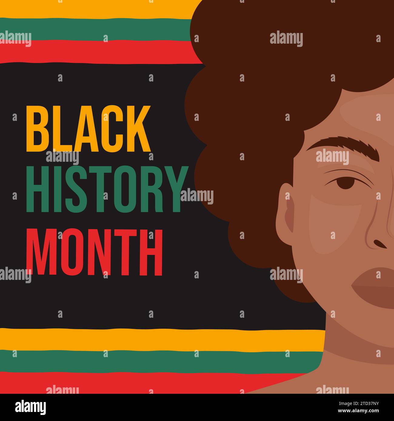 vector black history month illustration in flat design Stock Vector ...