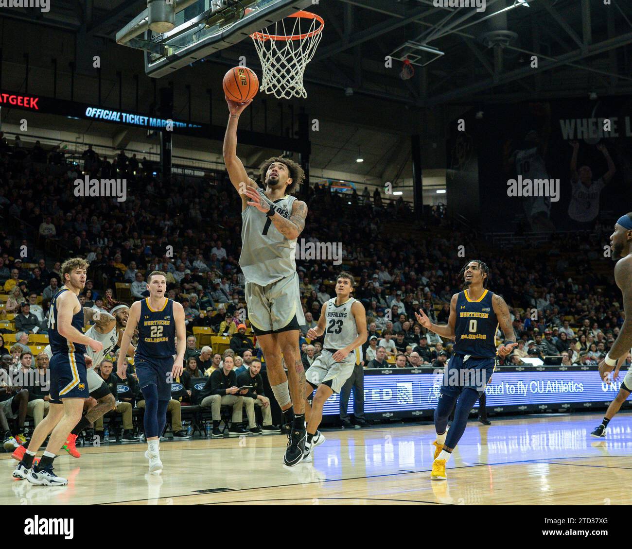 December 15, 2023: Colorado Buffaloes guard KJ Simpson (2) puts in a ...