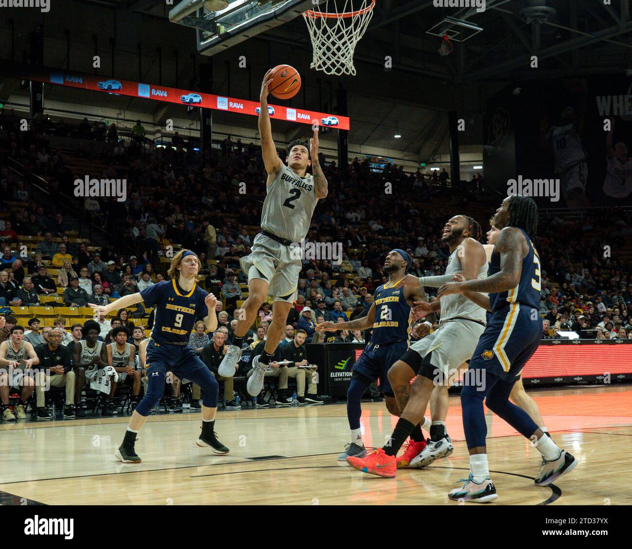 December 15, 2023: Colorado Buffaloes guard KJ Simpson (2) puts in a ...