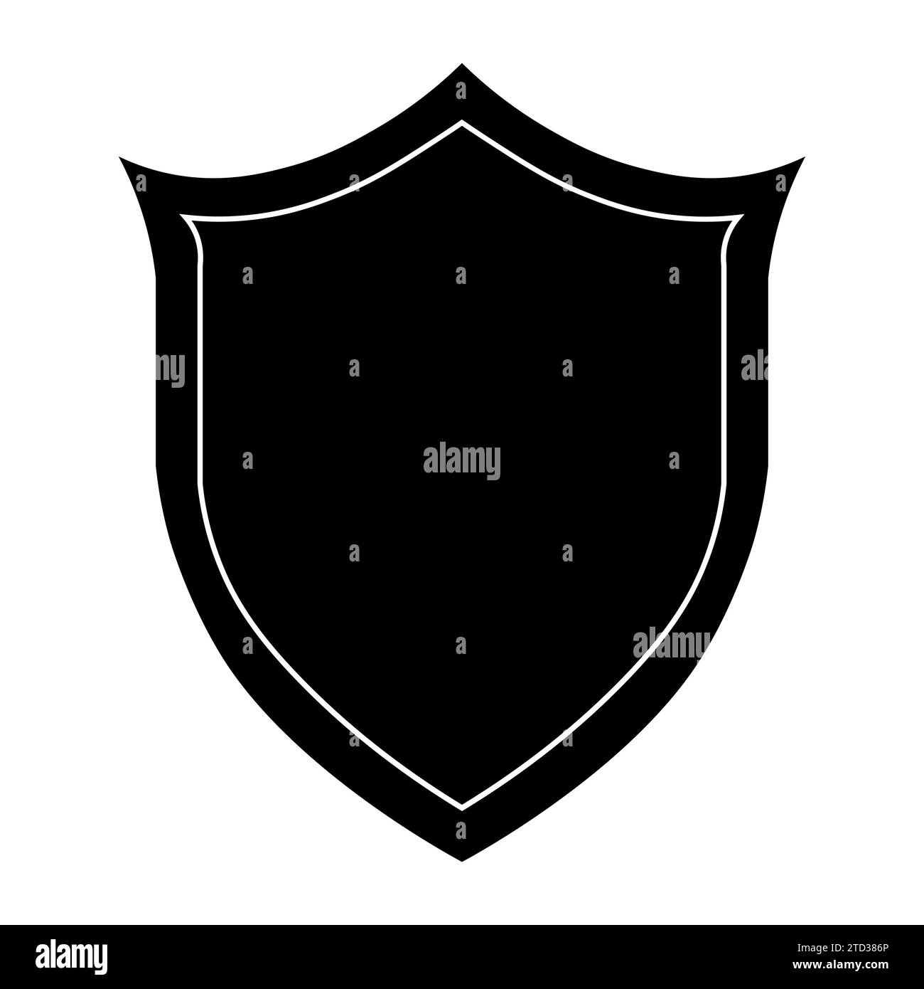 Shield black icon on white background Stock Vector Image & Art - Alamy
