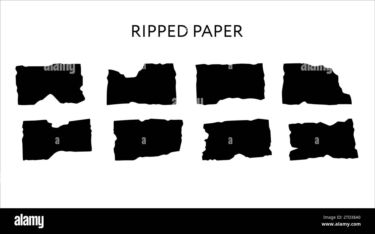 Jagged paper frames. Set of vector icons Stock Vector Image & Art - Alamy