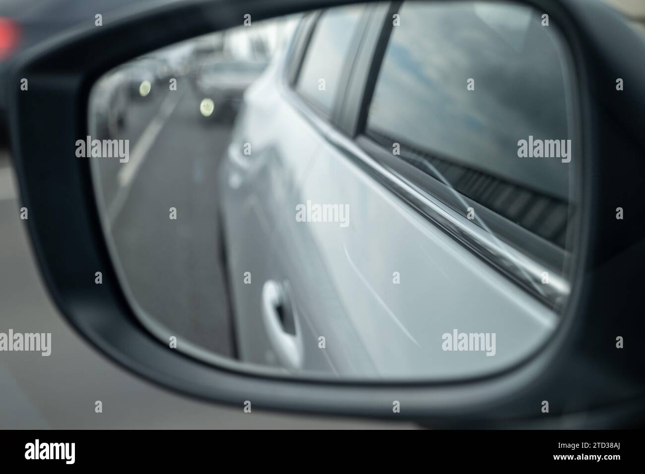 Car Reflection from the Side View Mirror Stock Photo - Alamy