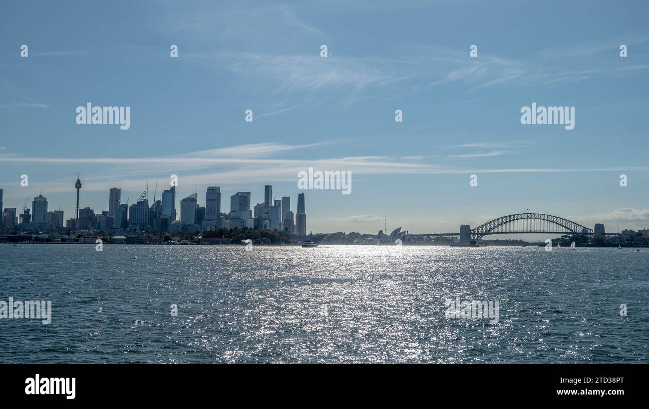 The Sydney Skyline on a Sunny Afternoon from the Pacific Ocean Stock ...
