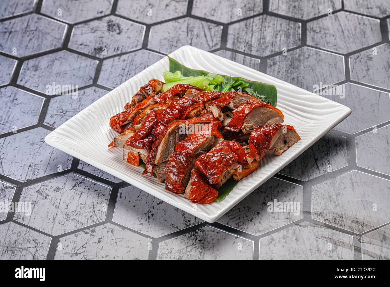 Asian cuisine - roasted duck meat with skin Stock Photo - Alamy