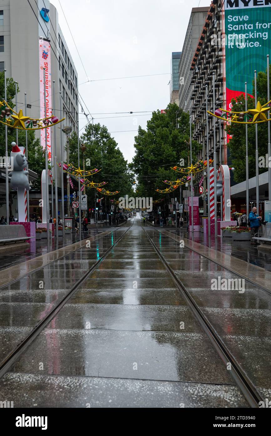 Melbourne, Australia: 12-5-2023: Melbourne Central on a Rainy Day Stock ...