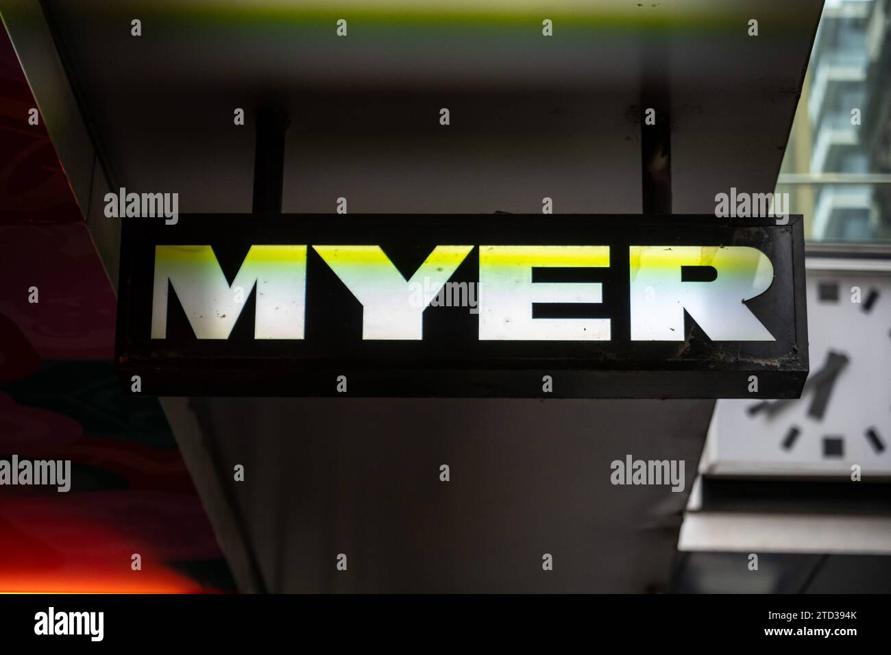 Melbourne, Australia: 12-5-2023: Myer Store Sign Stock Photo - Alamy