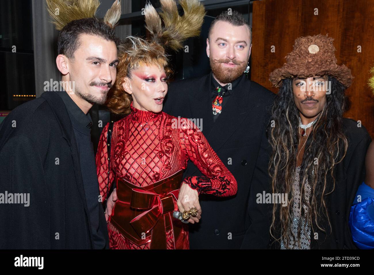 Christian Cowan, Susanne Bartsch, Sam Smith and guest attend the ...