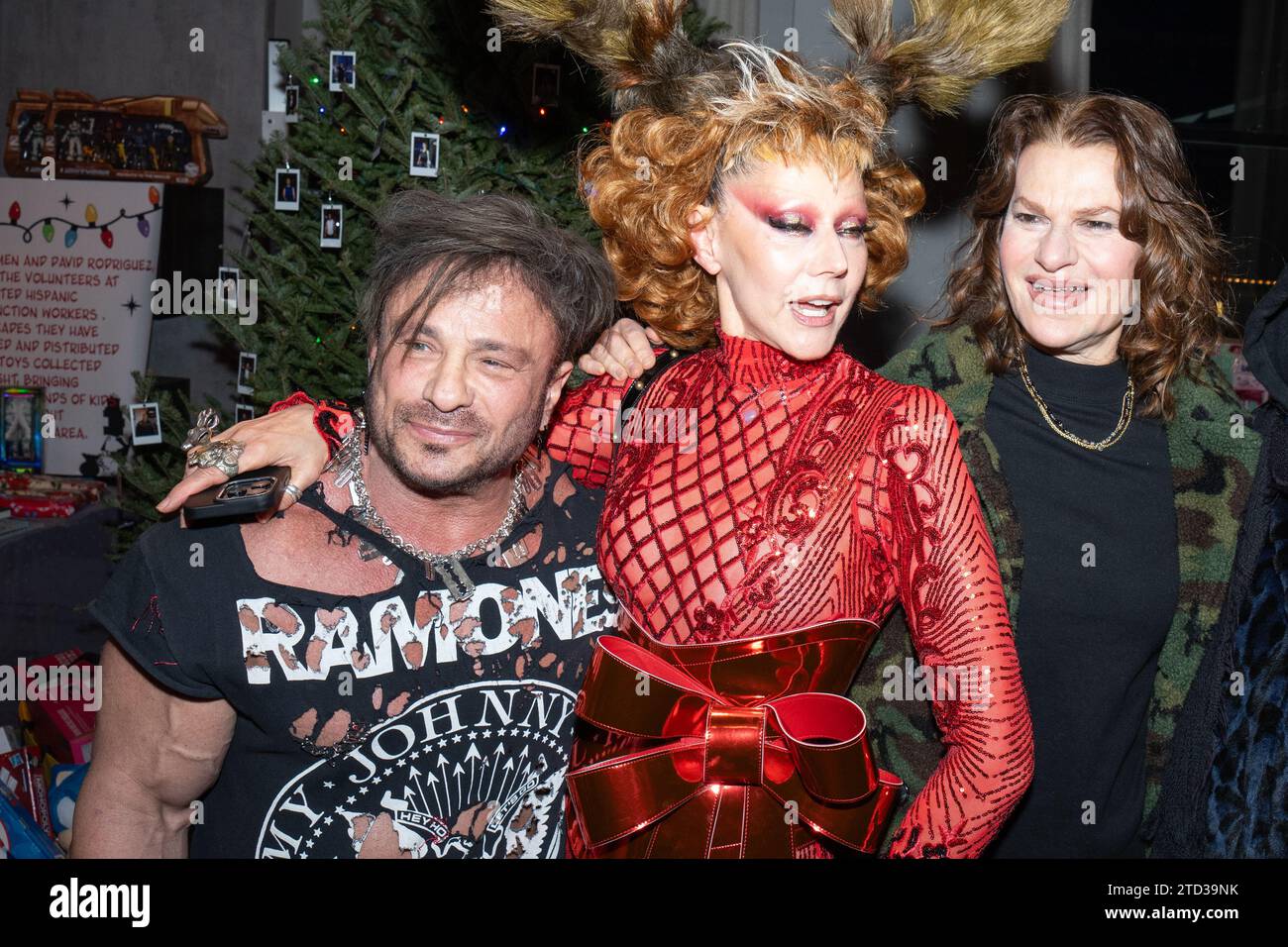 David Barton, Susanne Bartsch and Sandra Bernhard attend the Susanne Bartsch annual Holiday Toy ...
