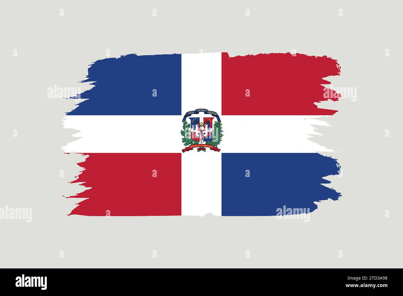 The flag of the Republic of Dominican Republic as a vector illustration ...