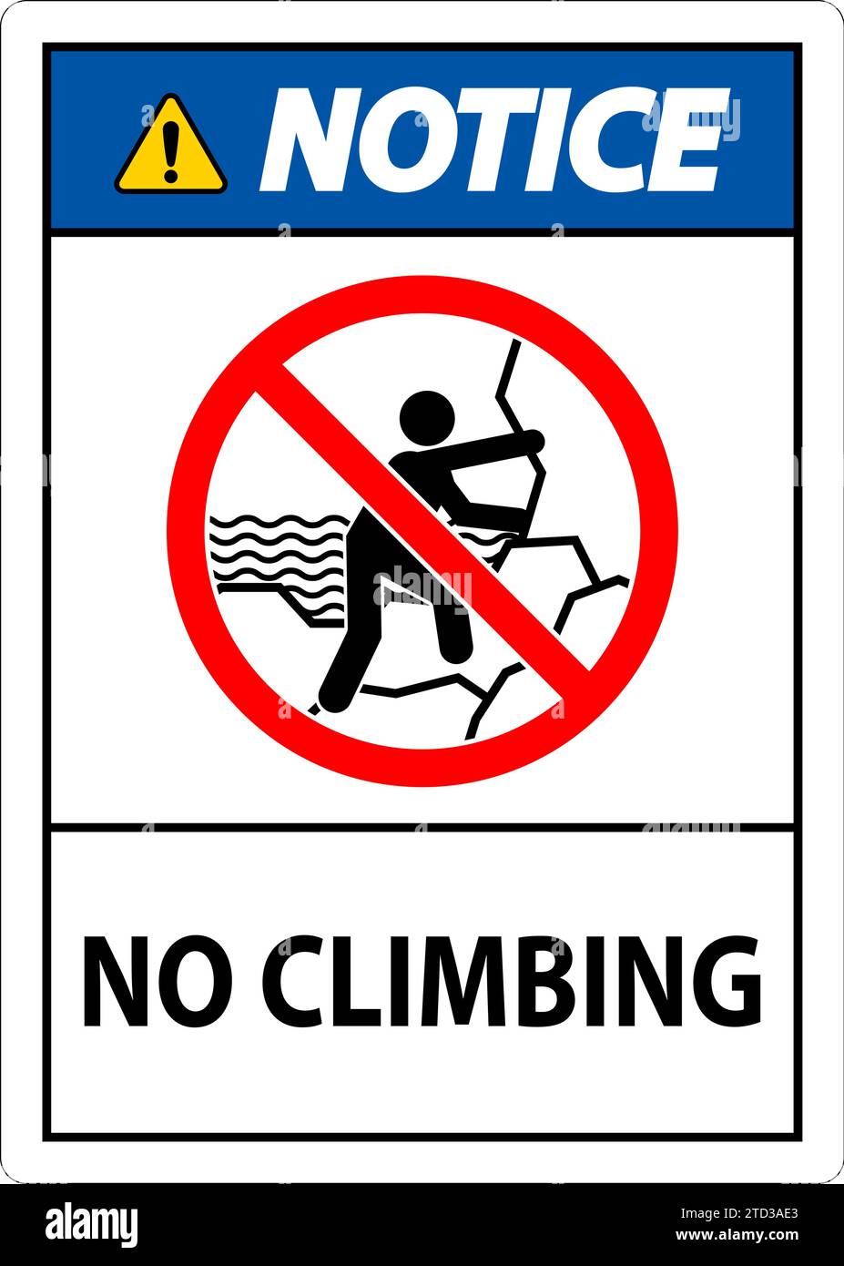 No Climbing Sign Notice - No Climbing Stock Vector Image & Art - Alamy