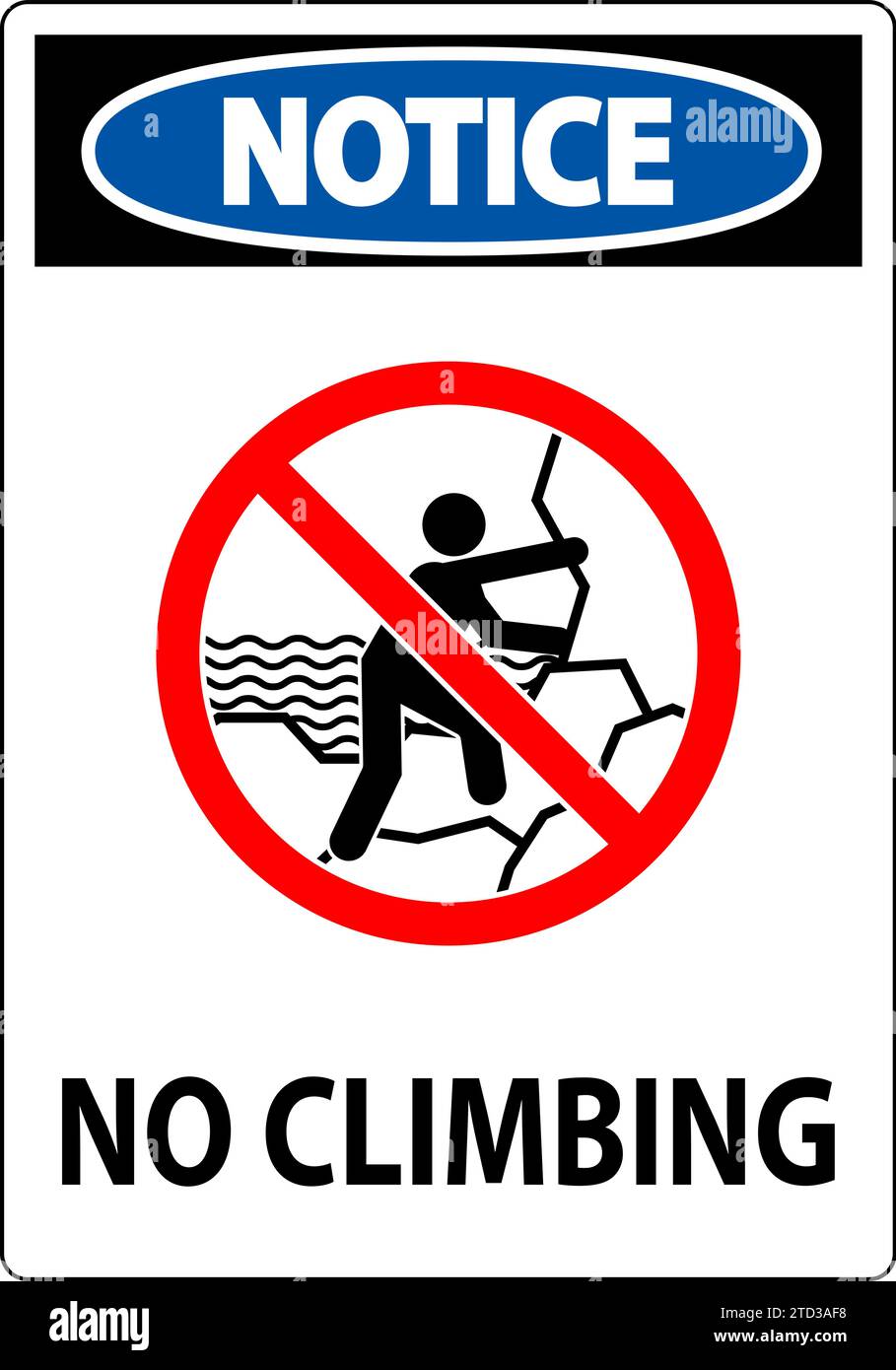 No Climbing Sign Notice - No Climbing Stock Vector Image & Art - Alamy