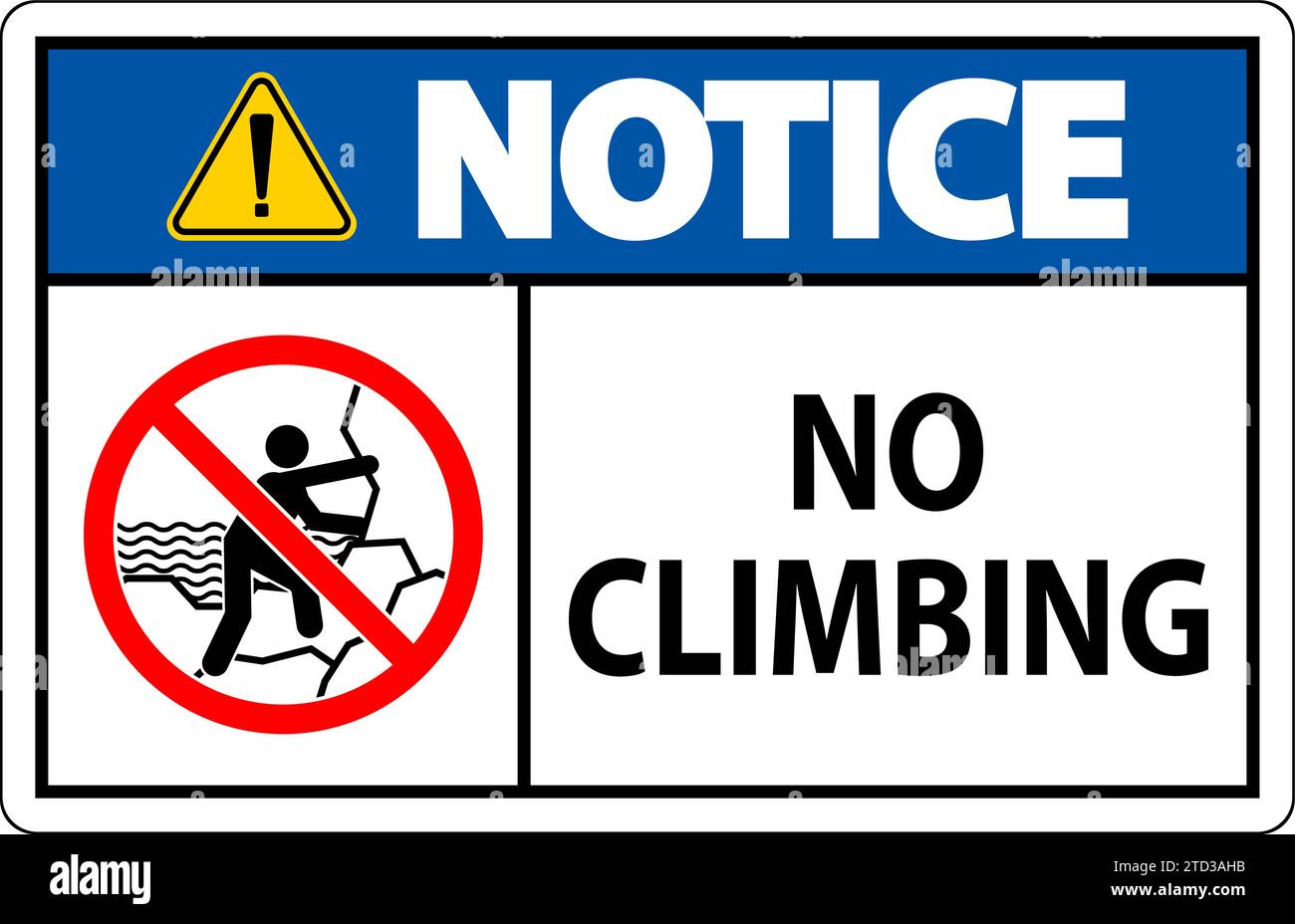 No Climbing Sign Notice - No Climbing Stock Vector Image & Art - Alamy