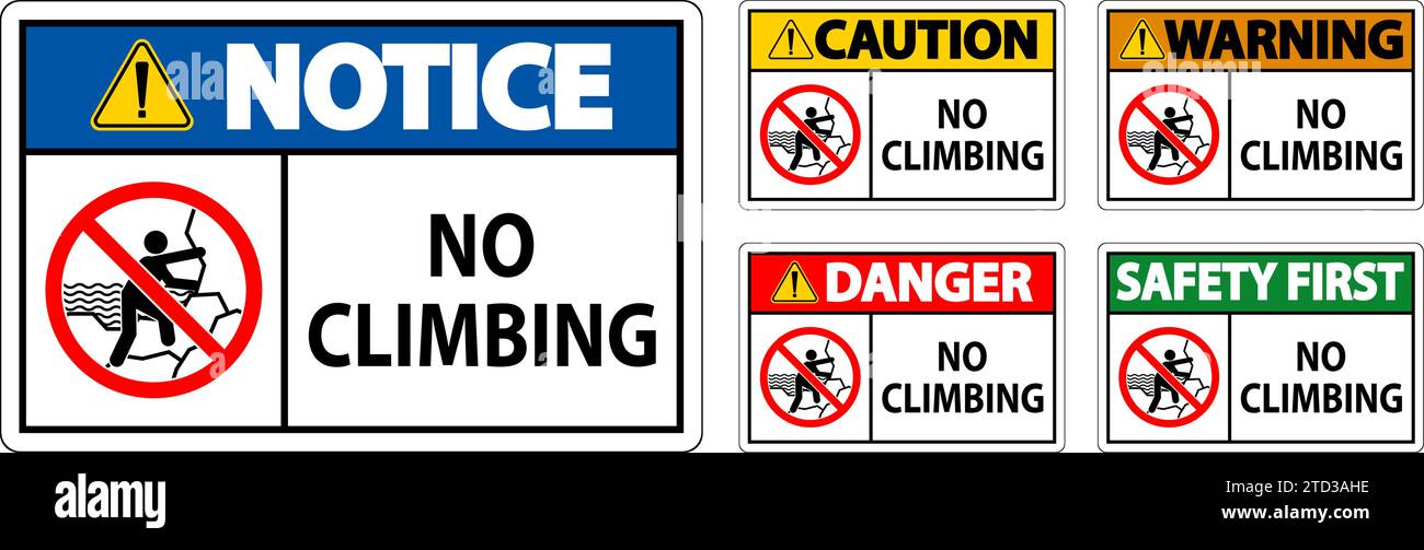 No Climbing Sign Warning - No Climbing Stock Vector Image & Art - Alamy