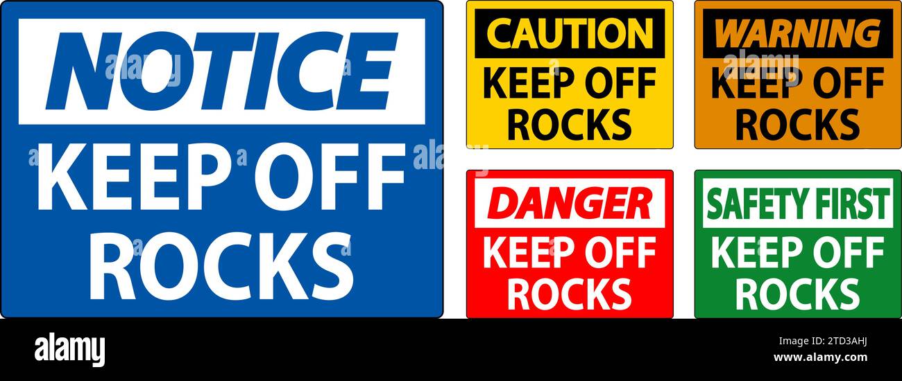 Danger keep off rocks sign Stock Vector Images - Alamy