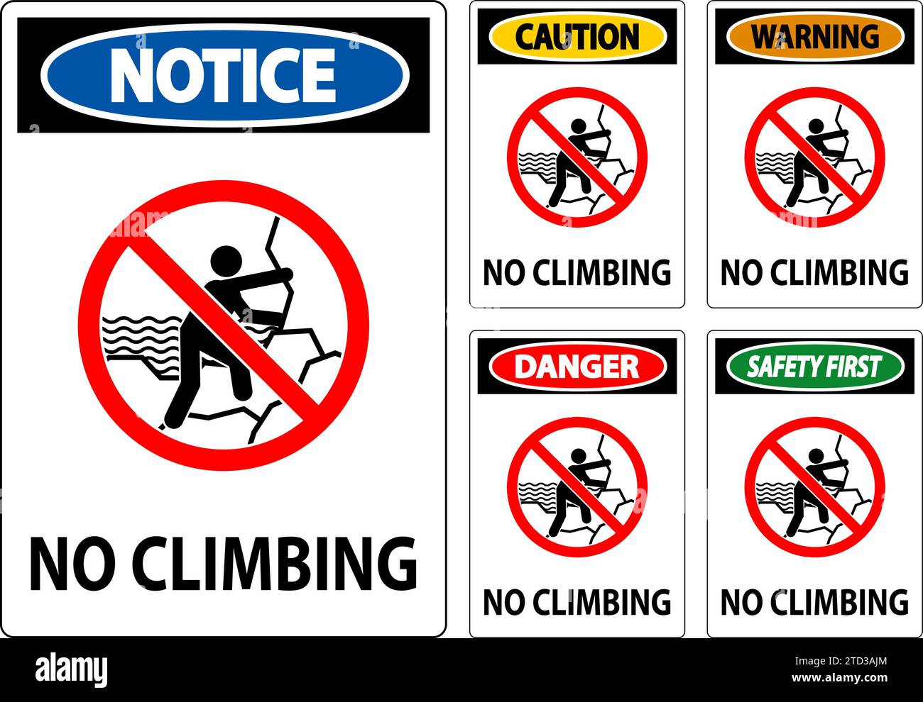 No climbing sign hi-res stock photography and images - Alamy