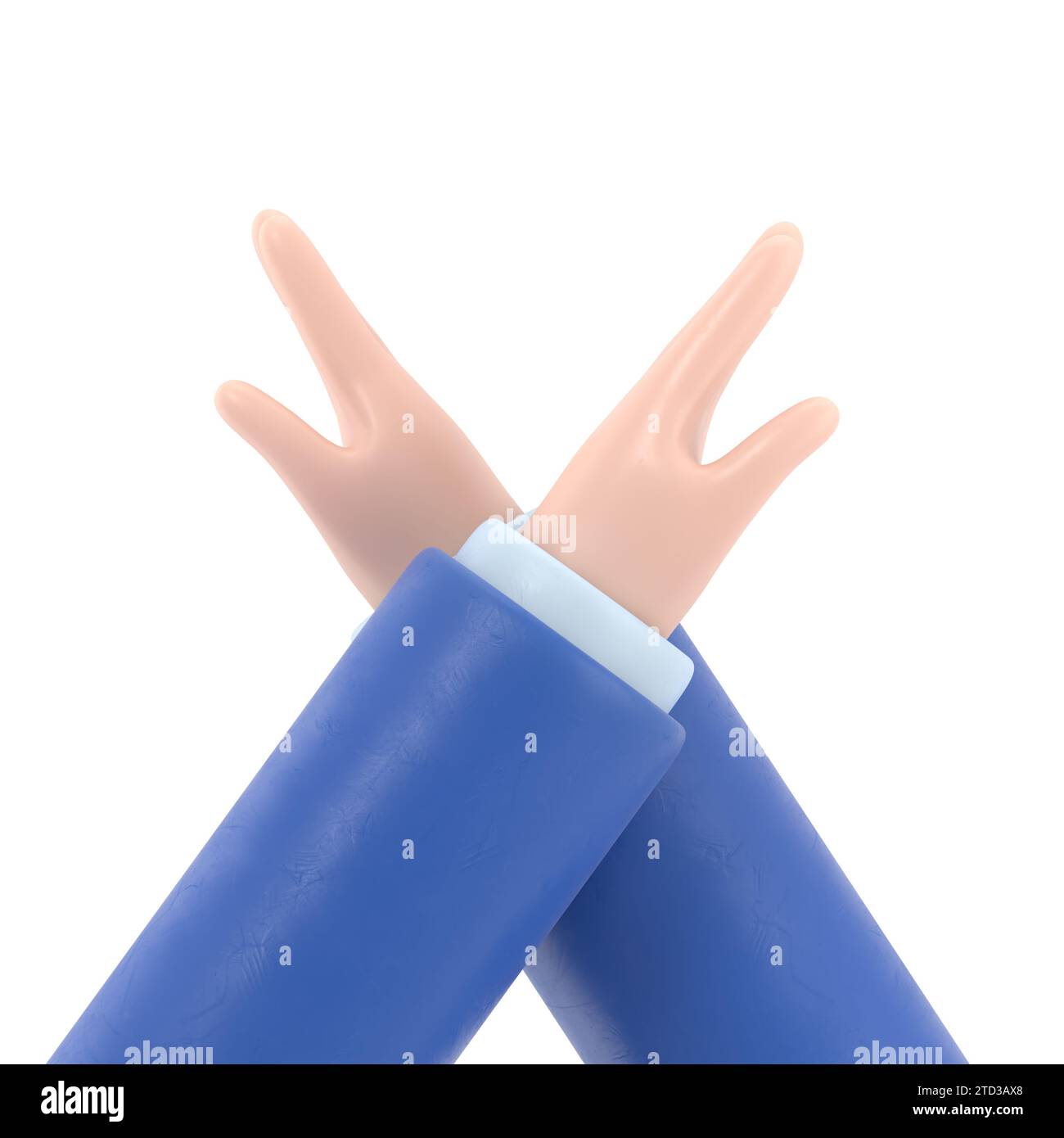 Gesture crossed hands. Rejection expression crossing arms. Negative ...