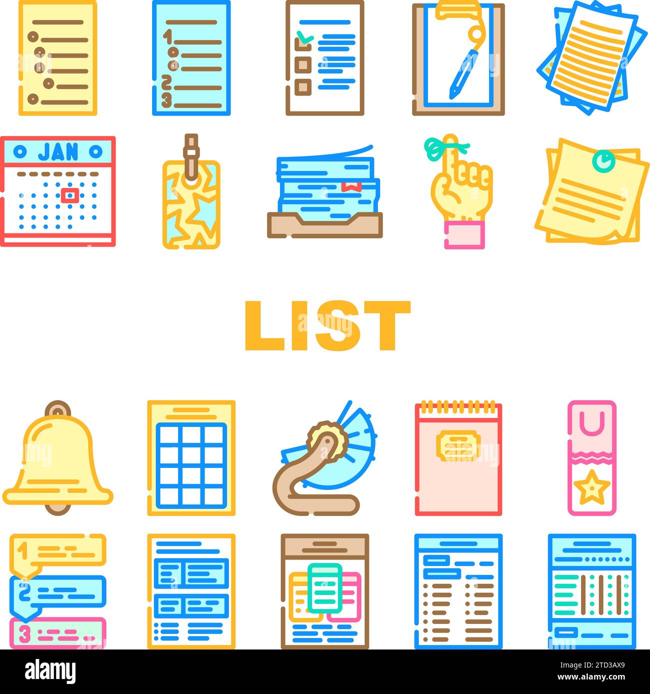 list checklist document check icons set vector Stock Vector Image & Art ...